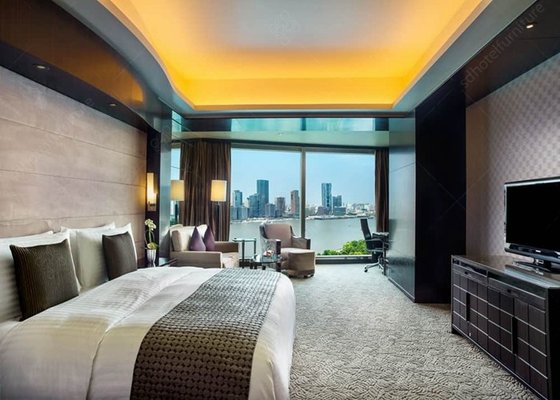 Customized Modern Hotel Bedroom Furniture Sets With Fire-Proof Foam