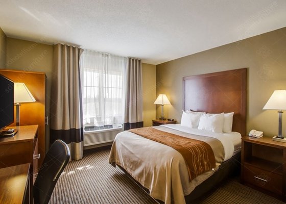 Simple Wooden Queen Size Bedroom Suite For Hotel Furniture  ISO9001