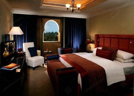 Untique Hotel Bedroom Furniture Sets With Melamine Finish FSC
