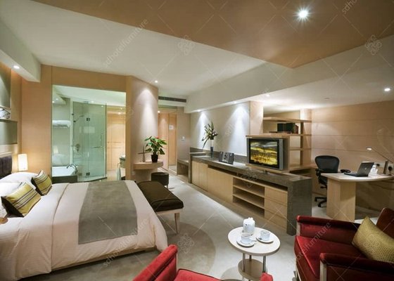 5 Star Hotel Furniture Set With Solid Wood Panel 1 Year Warranty
