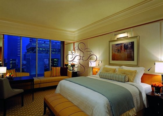 5 Star Hotel Bedroom Furniture Sets Leather / Fabric Surface