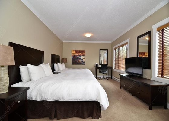 Modern MDF Wood Commercial Hotel Bedroom Furniture Sets Custom-Made
