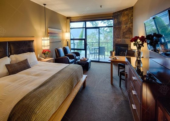 Luxury 5 Stars Hotel Bedroom Sets / Business Room Hospitality Furniture