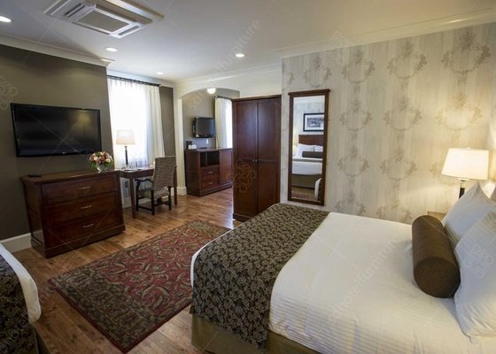 Luxury 5 Stars Hotel Bedroom Sets / Business Room Hospitality Furniture