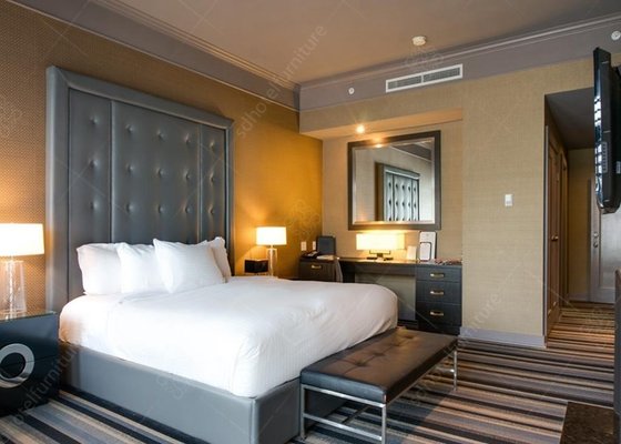 Elegant Luxury Hotel Bedroom Furniture Upholstered Fabric Custom-Made