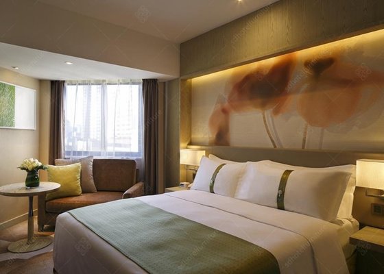 Modern Elegant Design Hotel Wooden Bedroom Furniture Set With Wooden Table