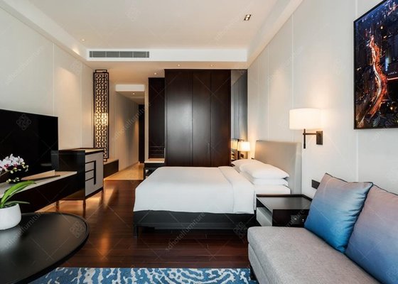 High End Four Star Hotel Bedroom Furniture Sets 1 Year Warranty