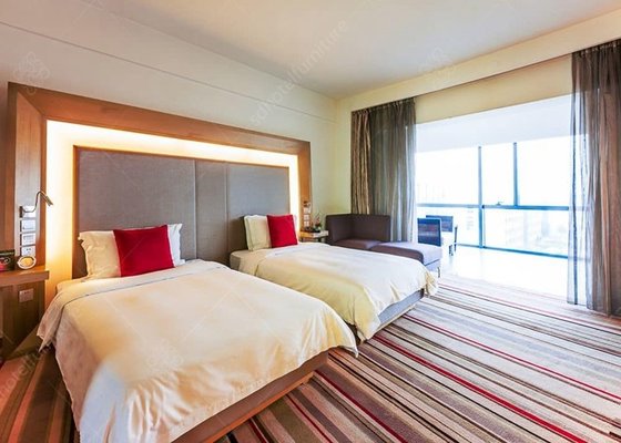 Customized Simple Korean Light Color Style Bedroom Set Hotel Furniture
