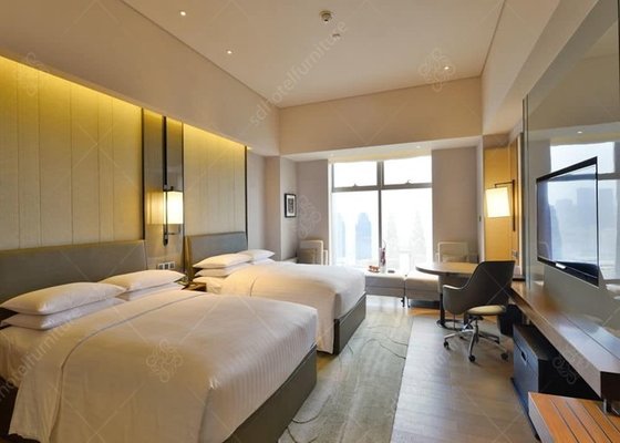 Durable Apartment Hotel Bedroom Furniture Sets with MDF Panel Economical