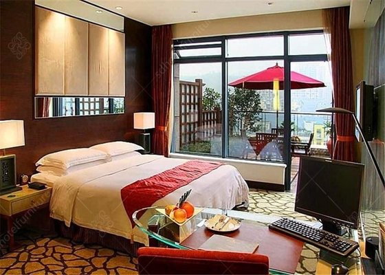 Durable Apartment Hotel Bedroom Furniture Sets with MDF Panel Economical