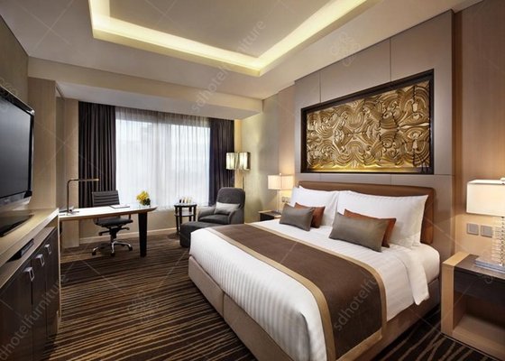 Commercial Hotel Bedroom Furniture Sets Matt / High Gloss Painting