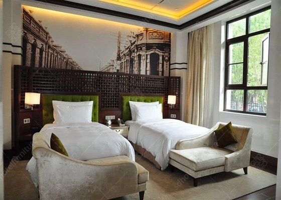 Customized Classic  SImple Luxury Hotel Bedroom Furniture Queen Size Bed