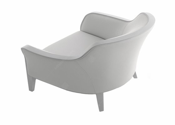 Unique Shape Hotel Room Chair With Solid Wood Leg / Upholstered Fabric