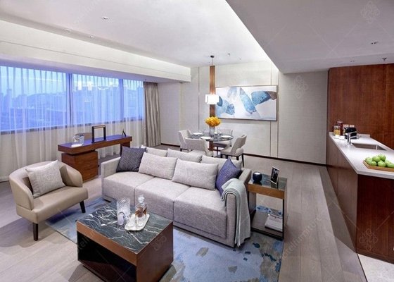 Fashion Hotel Apartment Wihte Bedroom Furniture Sets Custom Size