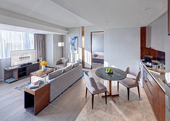 Fashion Hotel Apartment Wihte Bedroom Furniture Sets Custom Size