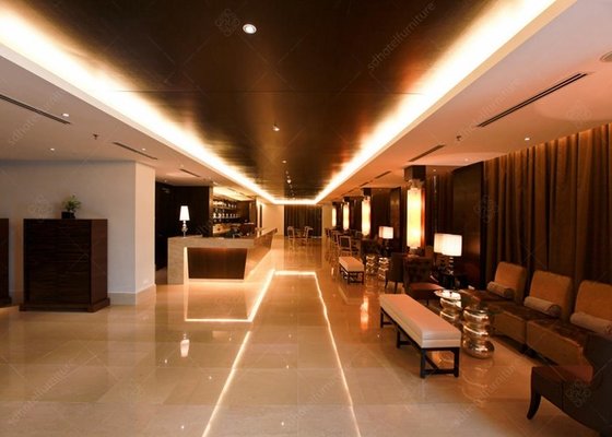 Contemporary Modern Hotel Lobby Furniture With Sofa / Chair Veneer Finish