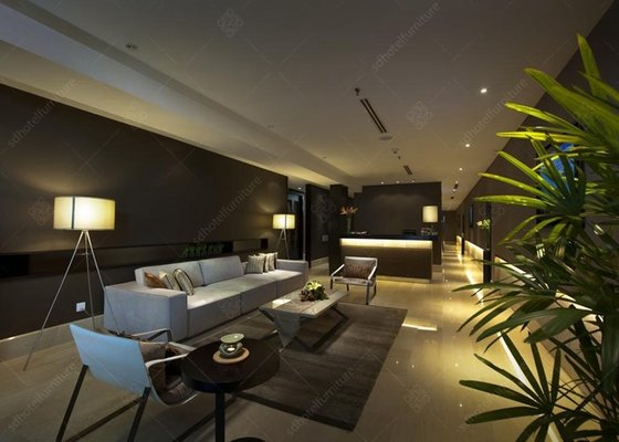 Contemporary Modern Hotel Lobby Furniture With Sofa / Chair Veneer Finish