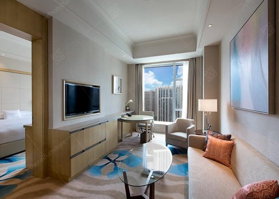 Commercial Dubai Style Hotel Bedroom Furniture Sets With One Year Warranty