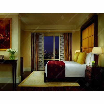 Custom Made 5 Star Hotel Bedroom Furniture Sets With Timber Material