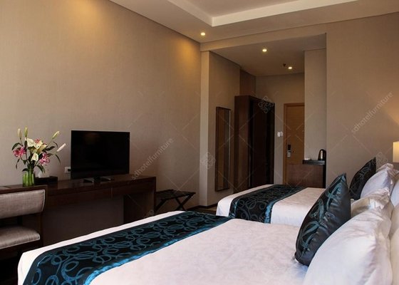 Luxury 3 - 5 Star Hotel Bedroom Furniture With HPL / Melamine / Plywood / MDF Material