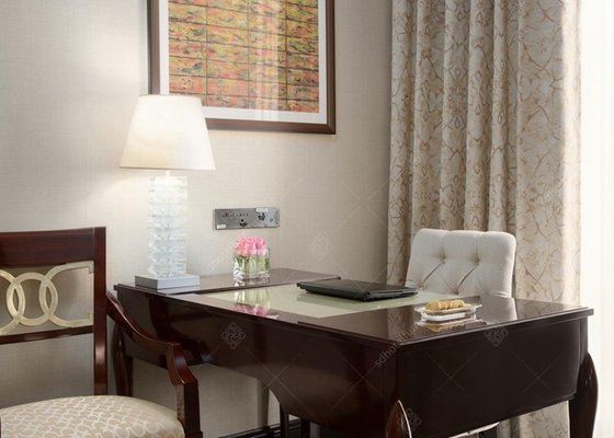 Luxuriousness Hotel Bedroom Suite Furniture With Table / Chair Standard Size
