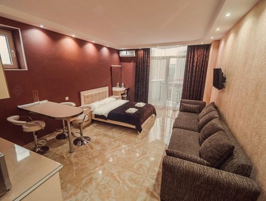 3 - 5 Star Hotel Apartment Furniture Sets With Modern Hotel Beds / Night Stand