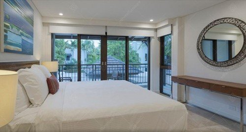 Fashionable Complete Hotel Bedroom Furniture Sets Stainless Steel / Iron Material