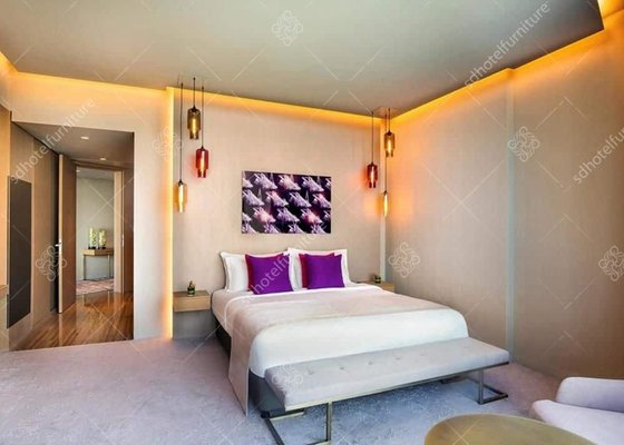 Foshan Five Star Marriott Hotel Furniture / King Size Bedroom Suite
