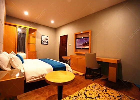 Contemporary 5 Star Hilton Hotel Room Furniture HPL / Melamine Surface