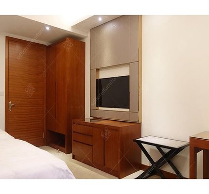 3 Star Complete Hotel Wardrobe Bedroom Furniture Sets Fire Resistance