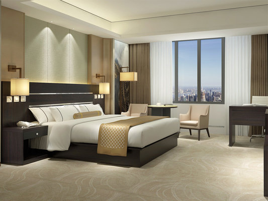 Foshan Shangdian Hotel Room Furniture Packages With Refrigerator Cabinet Hampton Inn