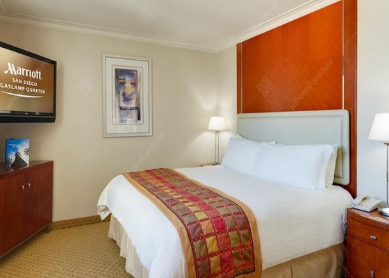Contemporary Simple Marriott Hotel Bedroom Furniture / Commercial Apartment Furniture Sets