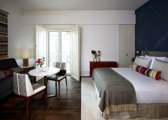 HPL / Melamine Surface Hotel Room Furniture Sets Environmental Protection