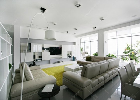 Luxury Modern Villa Living Room Bedroom Furniture Sets With Solid Wood / Plywood / MDF Material