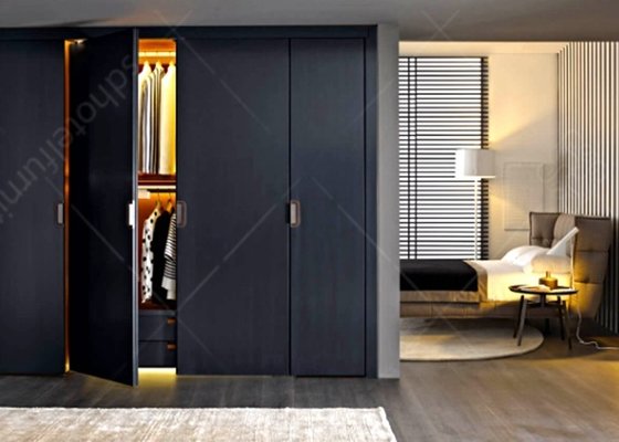 Eco - Friendly Hotel Furniture , Three Door Stand Alone Modern Space Saving Wardrobe