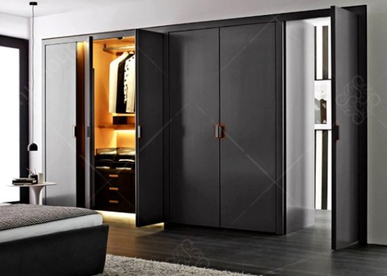 Eco - Friendly Hotel Furniture , Three Door Stand Alone Modern Space Saving Wardrobe