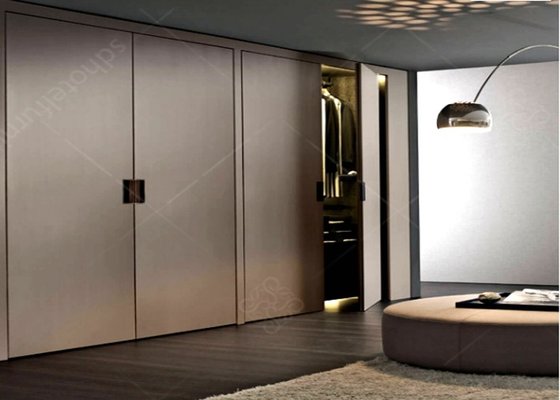 Eco - Friendly Hotel Furniture , Three Door Stand Alone Modern Space Saving Wardrobe