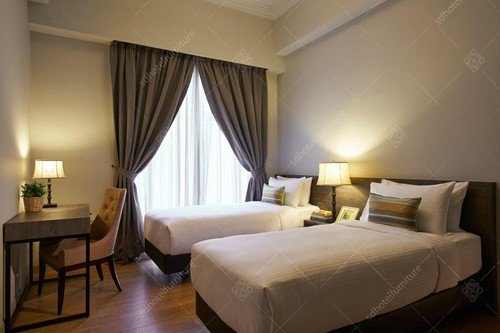 Environmental Modern Hotel Bedroom Furniture Birch , Pine , Ash Solid Wood