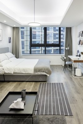 Cusom - Made Apartment Furniture Sets Wood Veneer And Painting