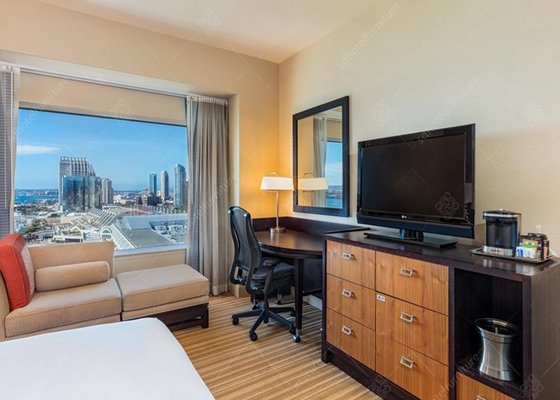 Commercial Modern Hotel Room Furniture Sets Customized Size