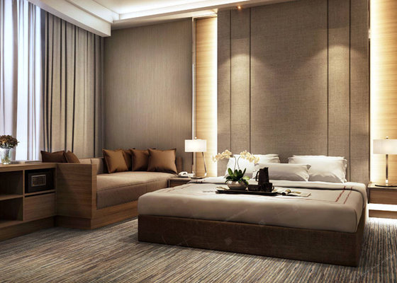 Smartness Customized Plywood Hotel Bedroom Furniture Sets Environmental Friendly Lacquer Painting