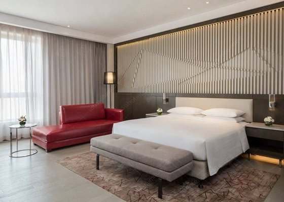 Modern Hotel Suite Furniture Set With Fabric / PU / leather Sofa