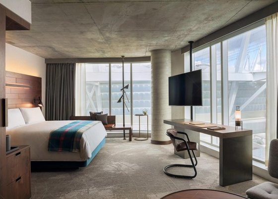 Custom Made Full Set Hotel Bedroom Furniture Plywood With Veneer FSC CEC SGS