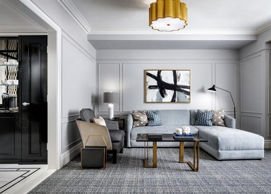 European Style Nordic Modern Hotel Furniture With Marble Material