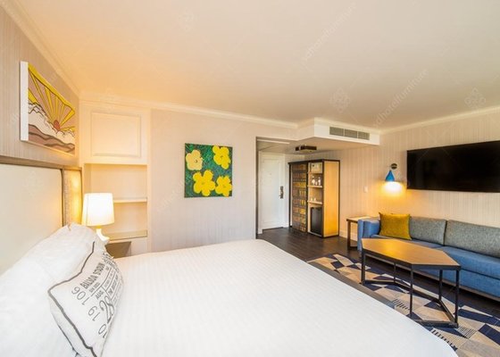 Modern Wooden Commercial Hotel Room Furniture Sets Wood Veneer