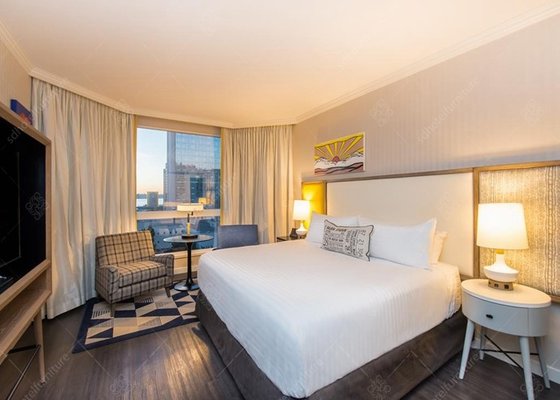 Modern Wooden Commercial Hotel Room Furniture Sets Wood Veneer