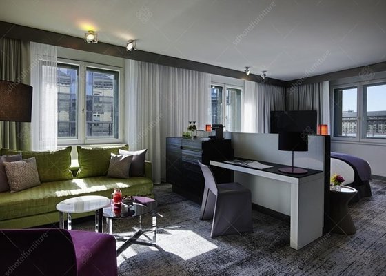 Luxury Fashion Commercial Apartment Furniture Sets Plywood With Wood Veneer