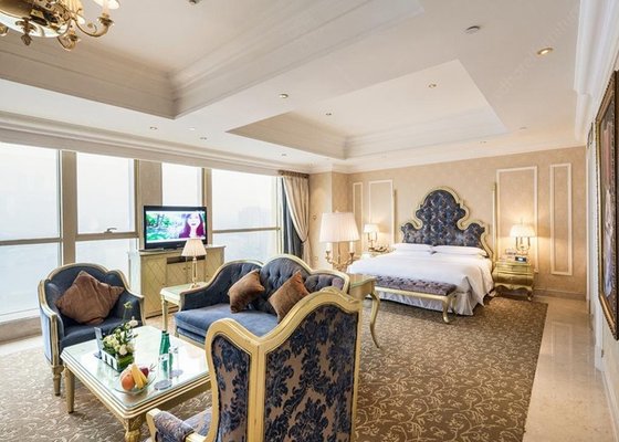 Luxury Marriott Hotel Room Furniture Sets / 5 Star Hotel Bedroom Furniture