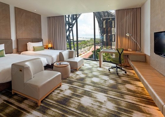 Simple Design Timber Made Modern Hotel Bedroom Furniture With King Size Bed