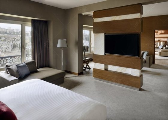 5 Star Hotel Bedroom Furniture Sets / Luxury Marriott Bed Room Set